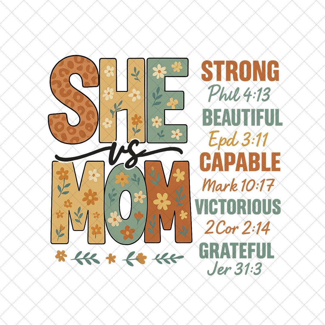 She is Mom PNG, Christian Mom PNG, Faith Mom Sublimation Design - Etsy