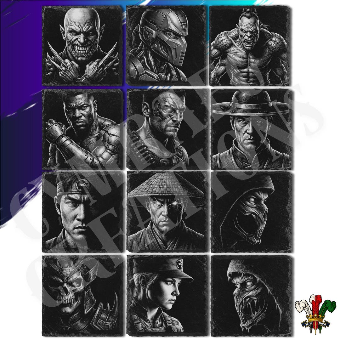 Kombat Inspired Laser Engraving Files Bundle — PNG Designs for ...