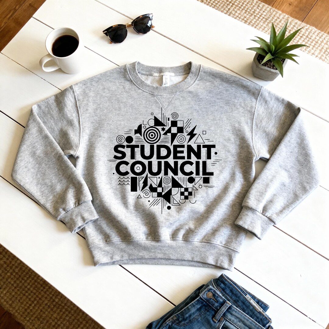 Student Council Shirt SVG, Trendy School Design, Digital Download Cut ...