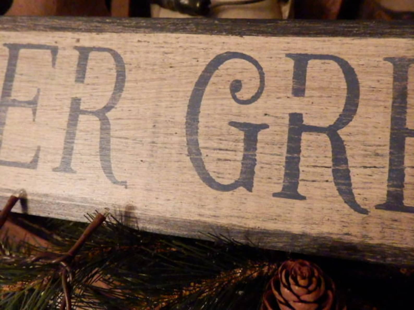 Primitive Winter Greetings Handpainted Sign Nice Early - Etsy