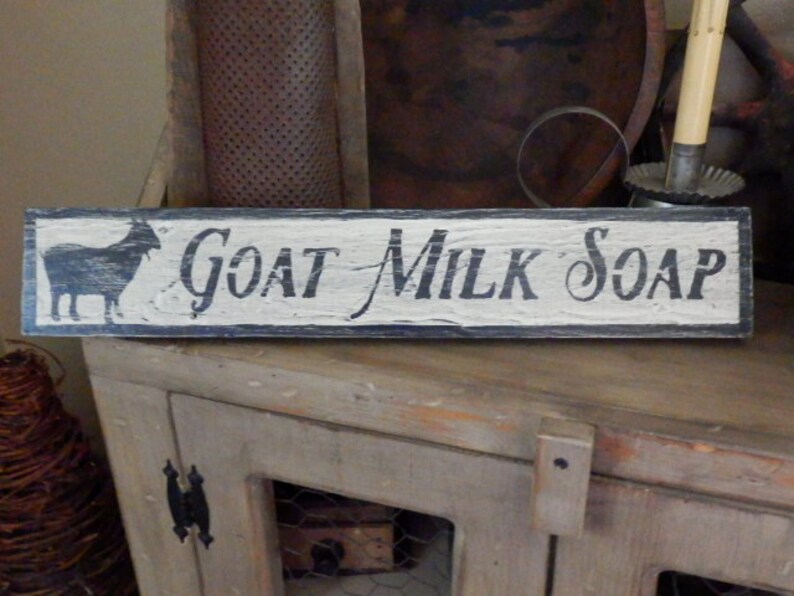 Primitive Goats Milk Soap Handpainted Sign Awesome You - Etsy