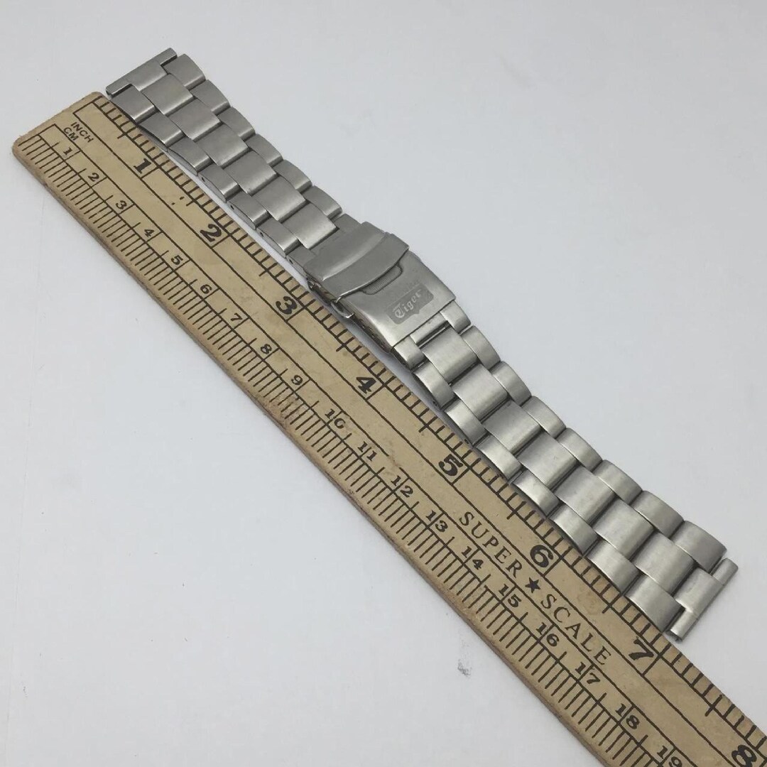 20mm Watch Bracelet Tiger Onitsuka Stainless Steel Vintage Men’s Silver ...