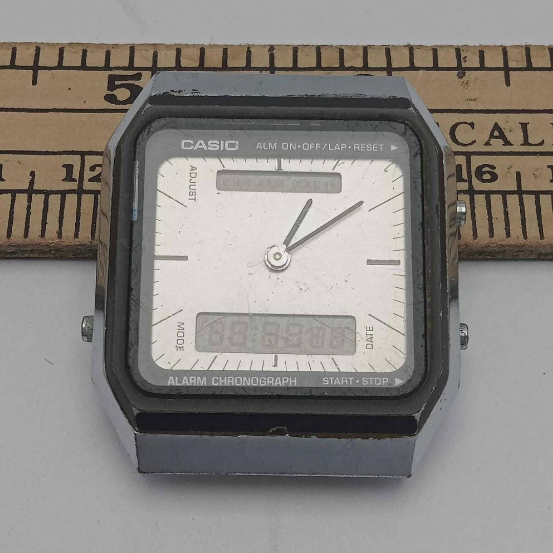 Casio AQ-102 Alarm Chronograph 302 Ana-digi Quartz Watch – for Parts ...