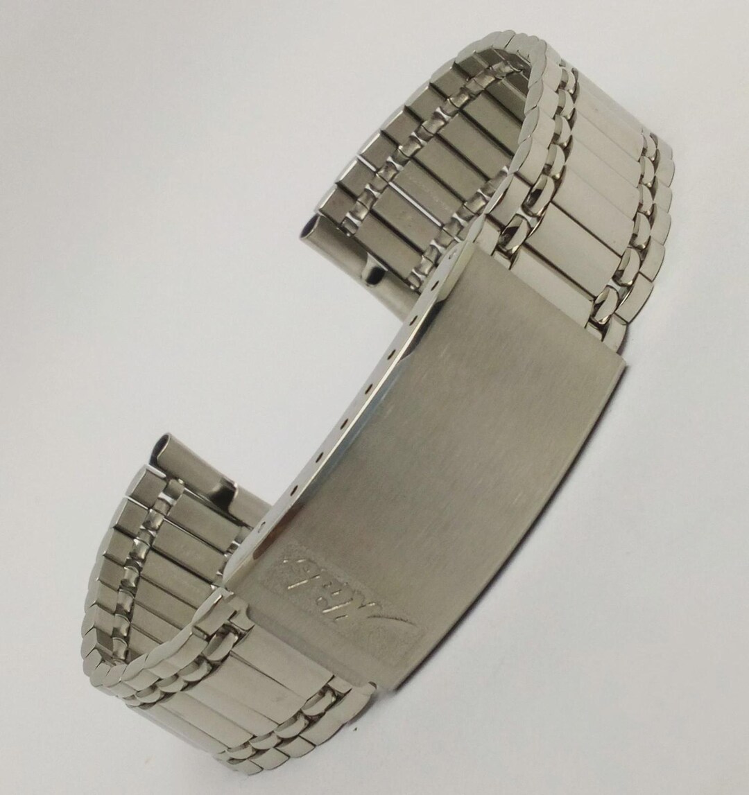 18mm Mido Stelux Railroad Stainless Steel Watch Bracelet Strap ...