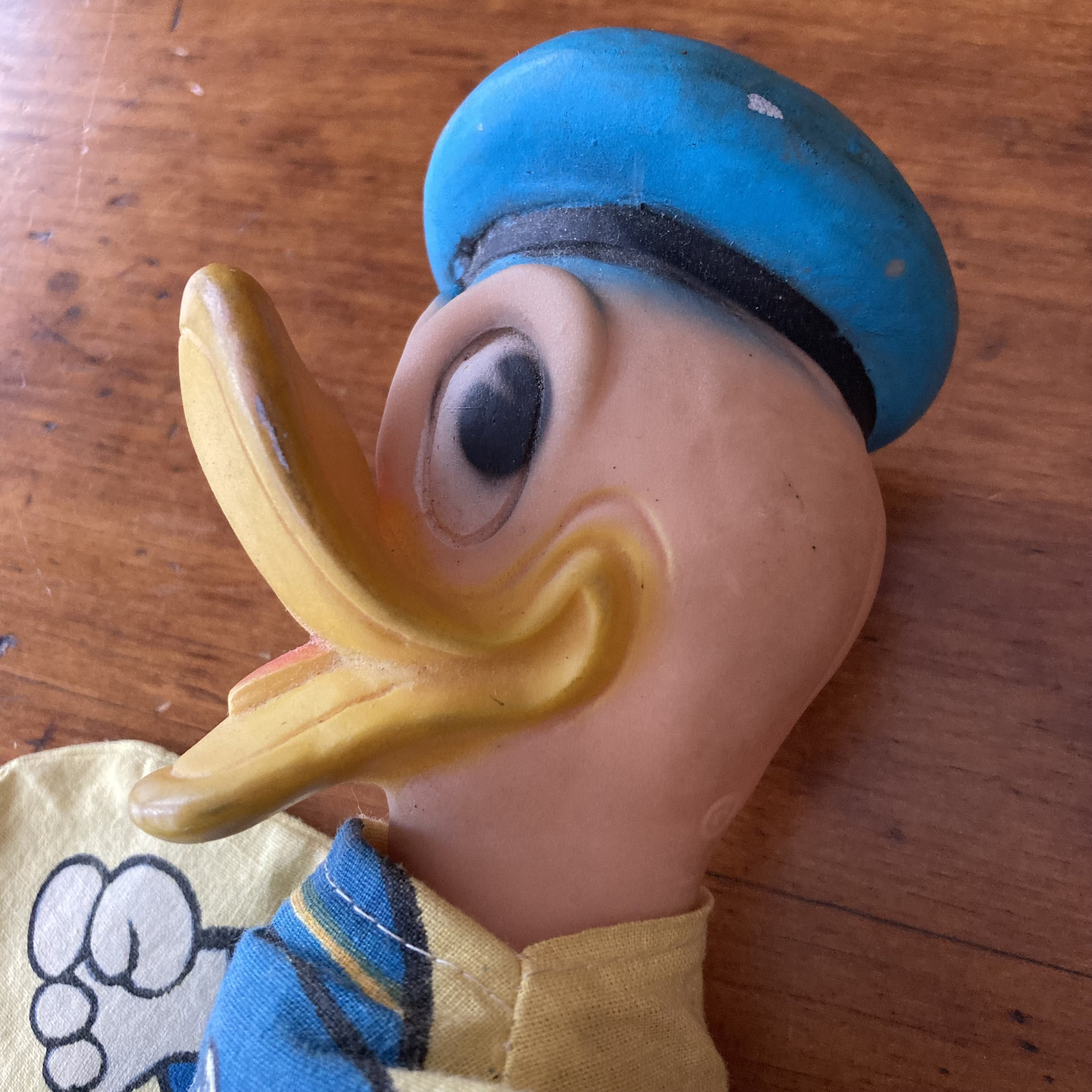 Vintage 1960s Donald Duck Cloth Hand Puppet With Vinyl Head Walt Disney ...