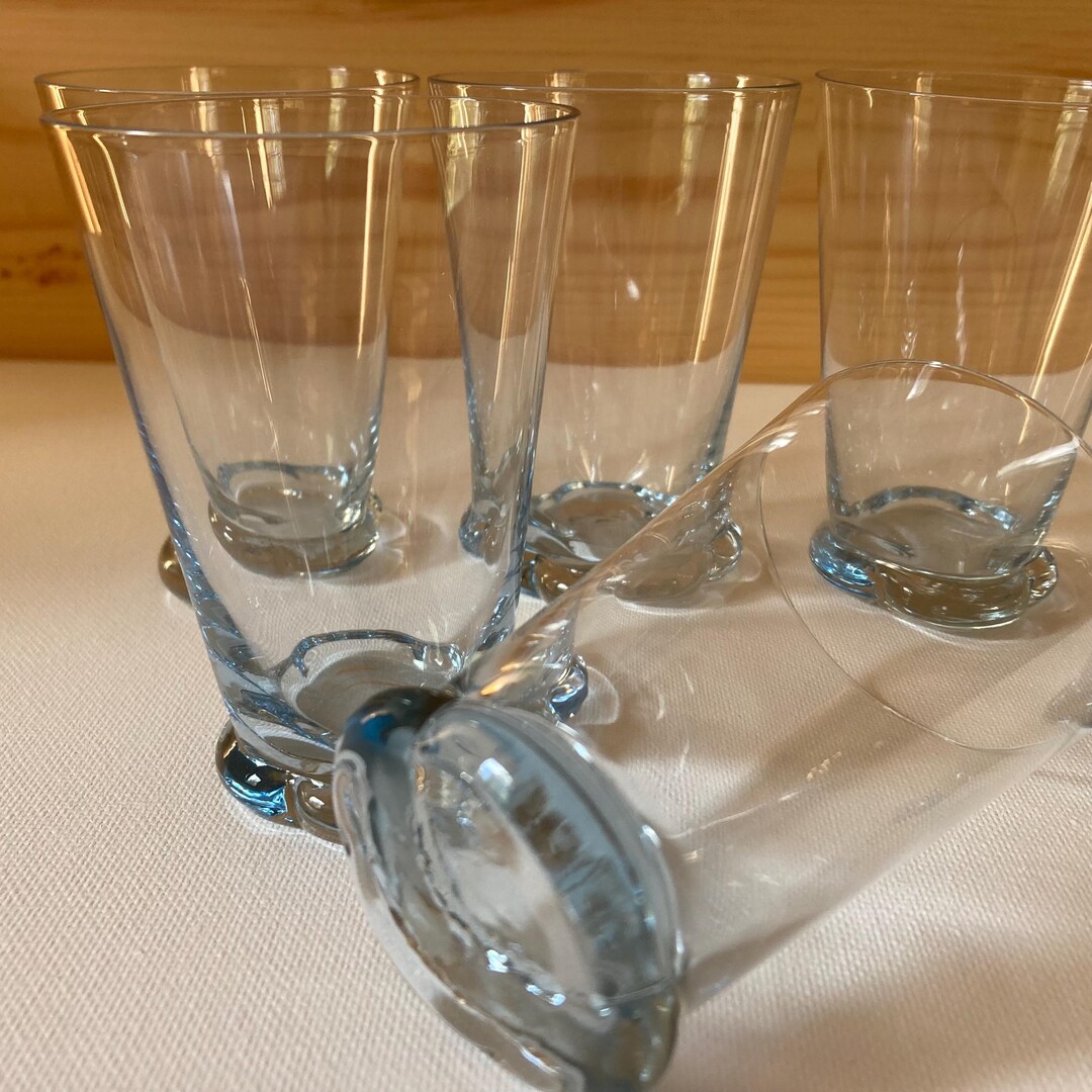 SIX Vintage Skruf GULLI Swedish Crystal Glassware Juice Liqueur Glasses ...