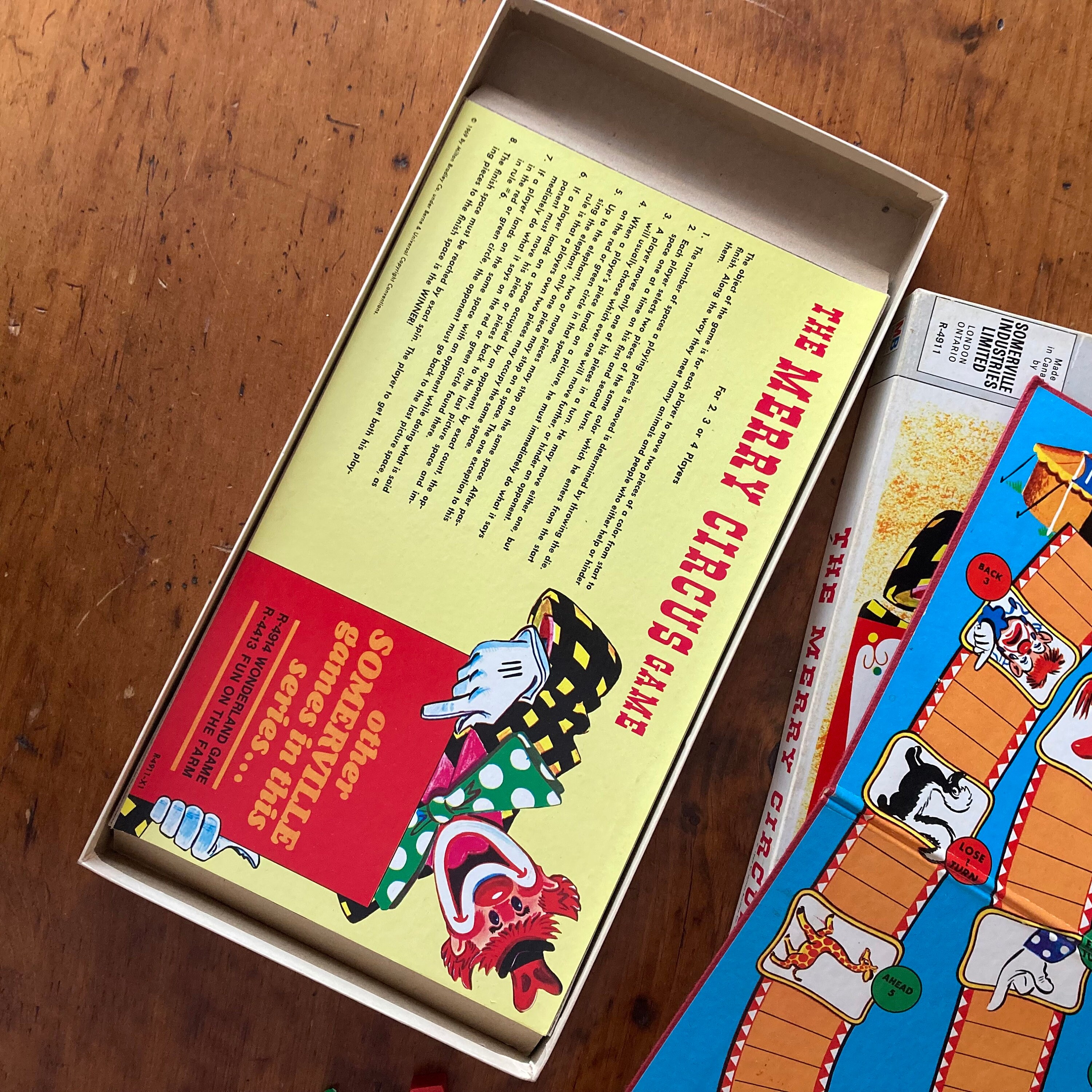 Vintage the Merry Circus Game C. 1969, Milton Bradley Co. for Ages 5 to ...