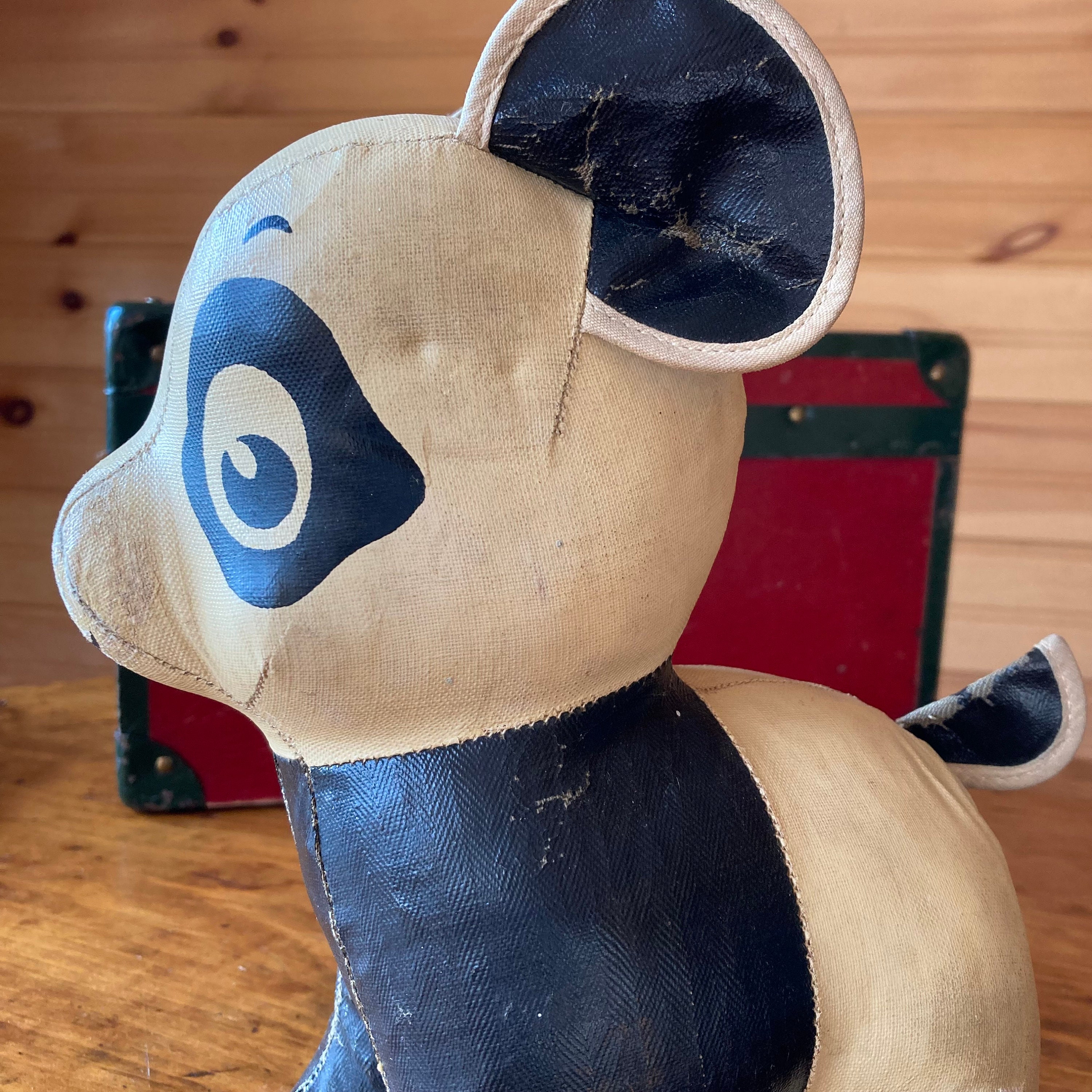 Vintage Panda Bear Painted Waxed Canvas Stuffed Japanese 1960s - Etsy