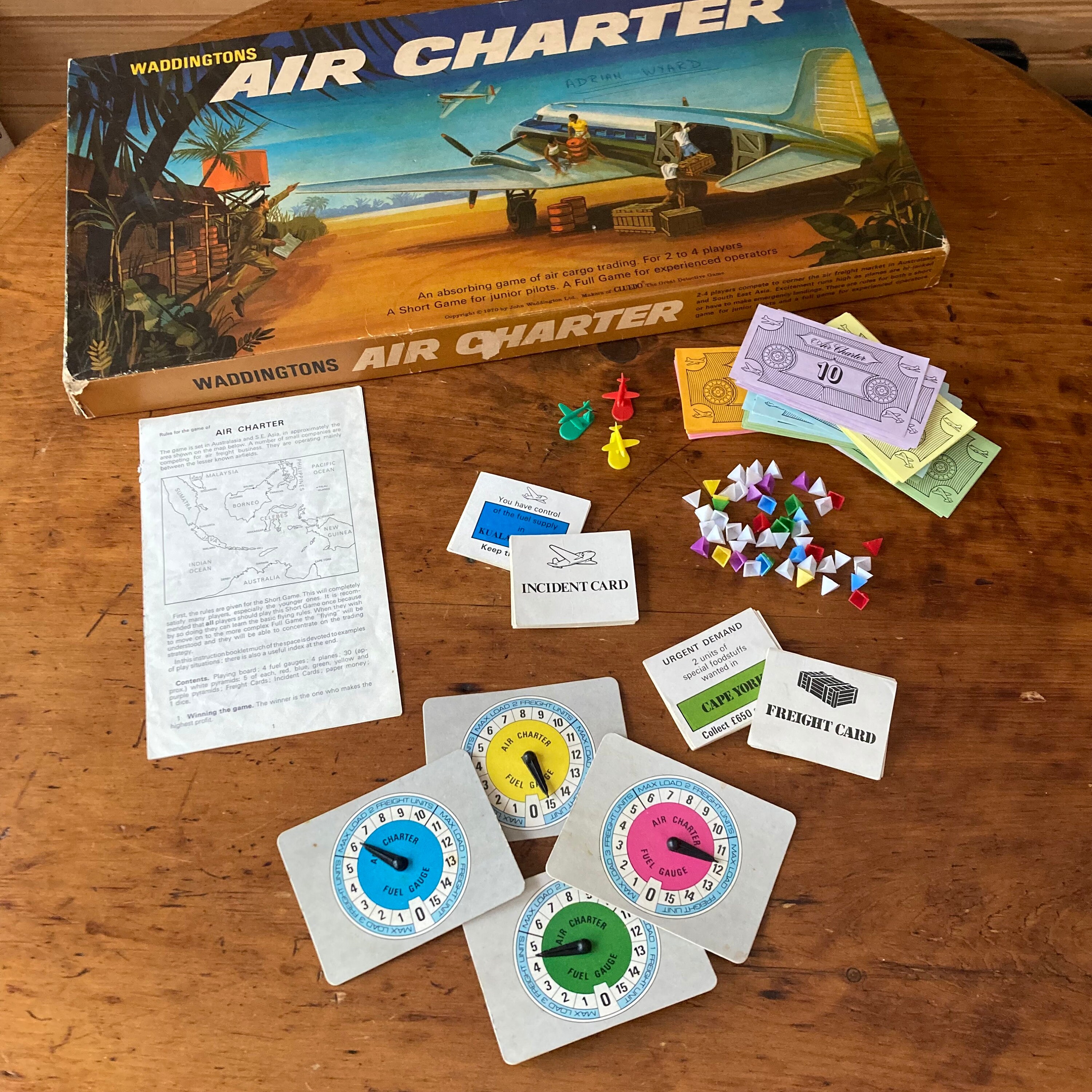 Vintage Waddingtons Air Charter Game C. 1970s Waddington Ltd. Air Cargo ...