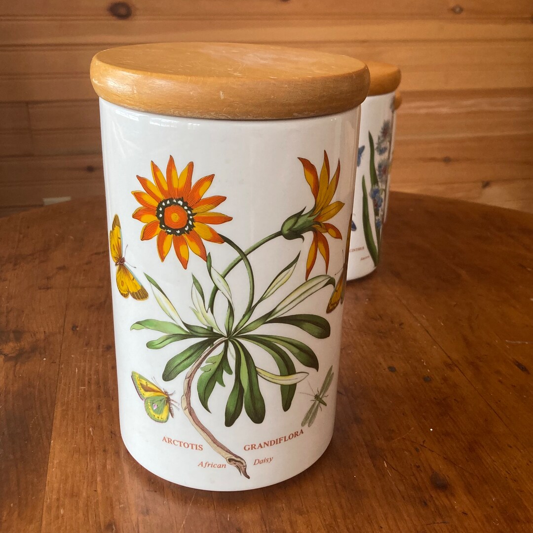 Portmeirion Botanic Garden Canister Airtight Storage Large Herbal Stash ...