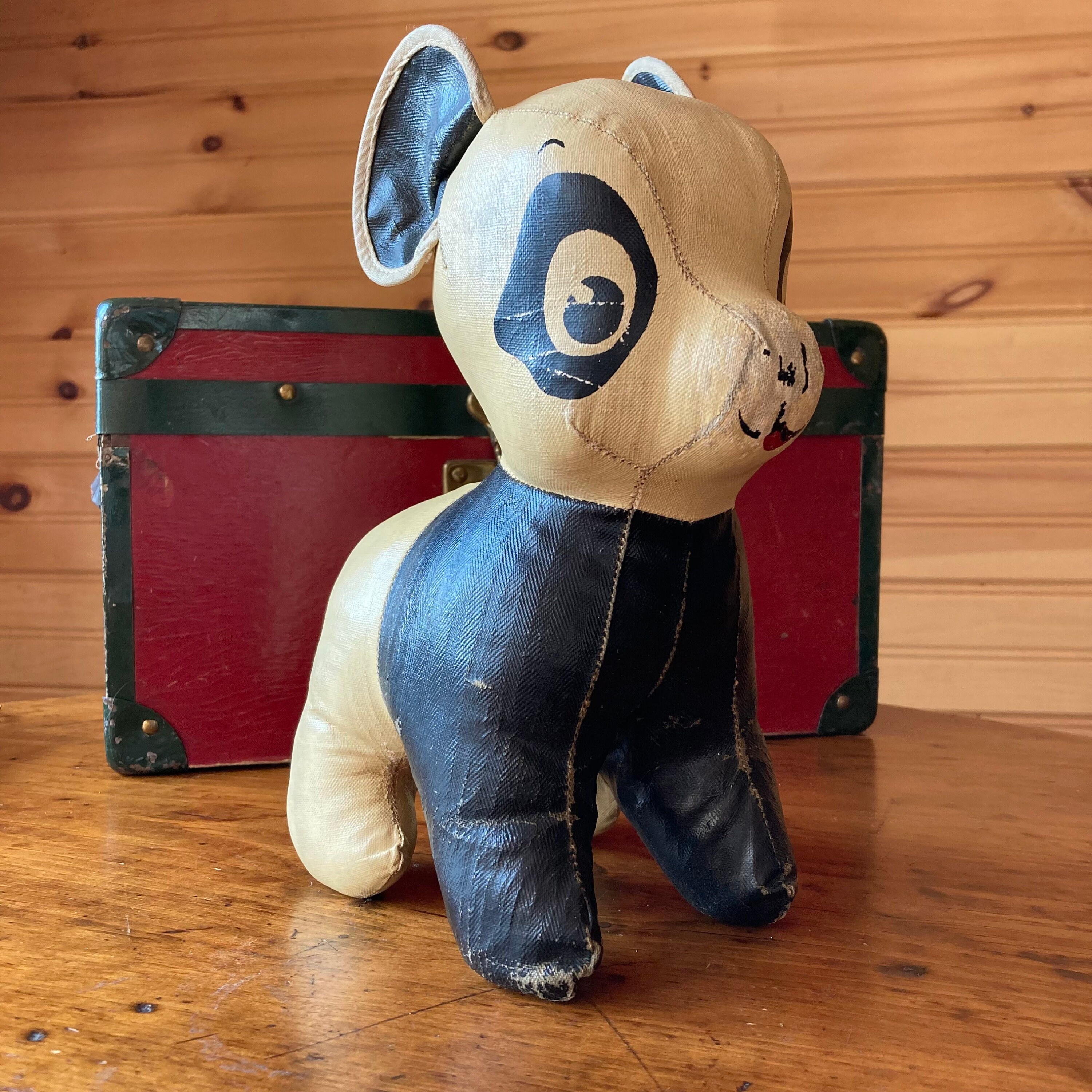 Vintage Panda Bear Painted Waxed Canvas Stuffed Japanese 1960s - Etsy