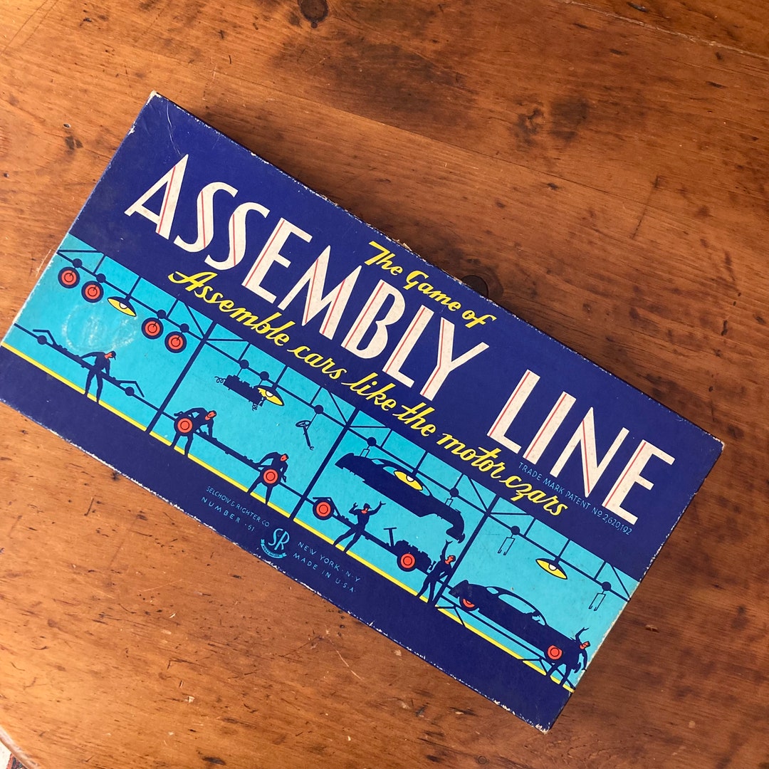 Vintage Assembly Line Auto Production Board Game, Made in USA by Selchow & Righter, 1953 - Etsy