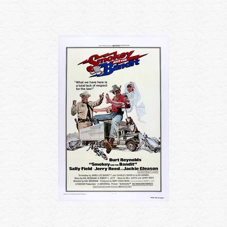 Smokey and the Bandit Movie Poster, Wall Art Decor, Room Decoration ...