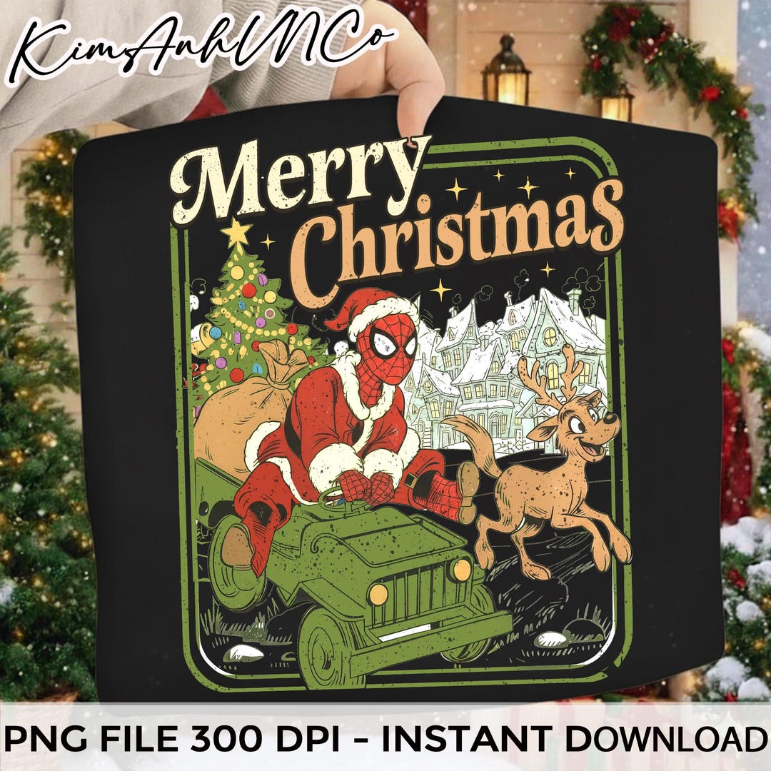 Merry Christmas Retro Superhero Png, Funny Christmas Characters Png ...