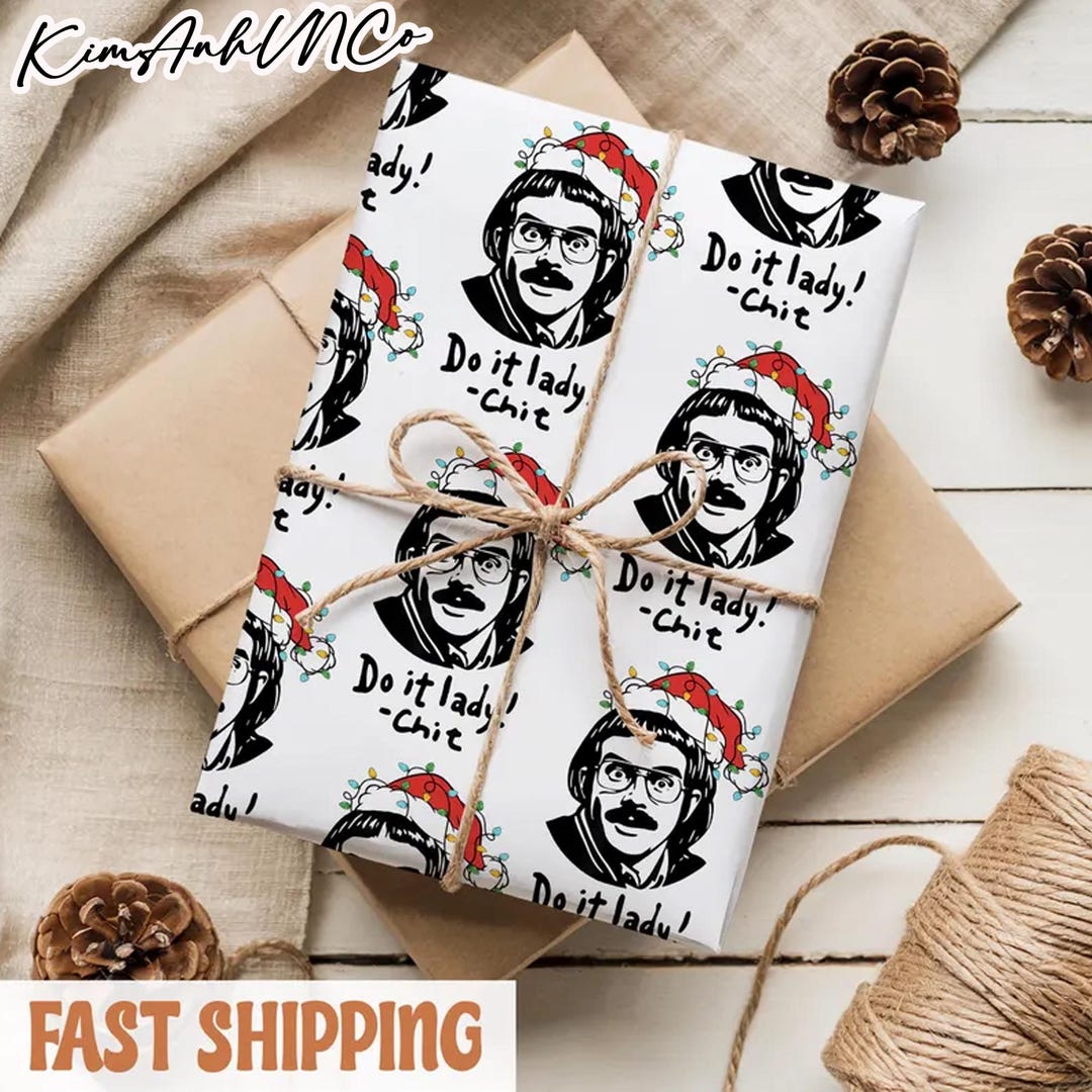 Funny Christmas Do It Lady Meme Wrapping Paper, Viral Meme Xmas Gift ...