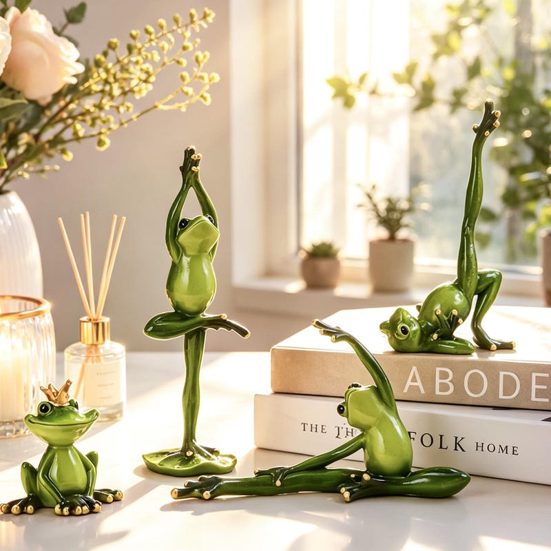 Green Frog Statues - Etsy