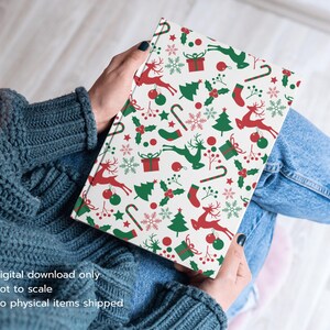 Red & Green Christmas Pattern | Holiday Icons | 100% Original, Ai-free ...