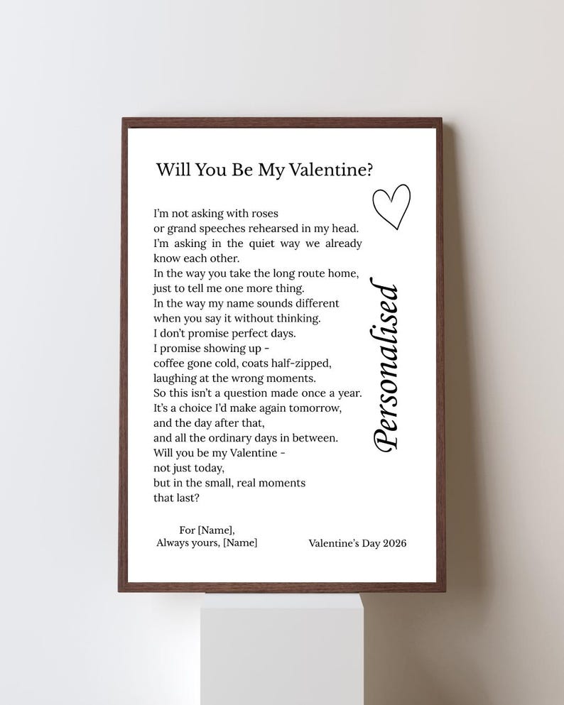 Will You Be My Valentine Poem