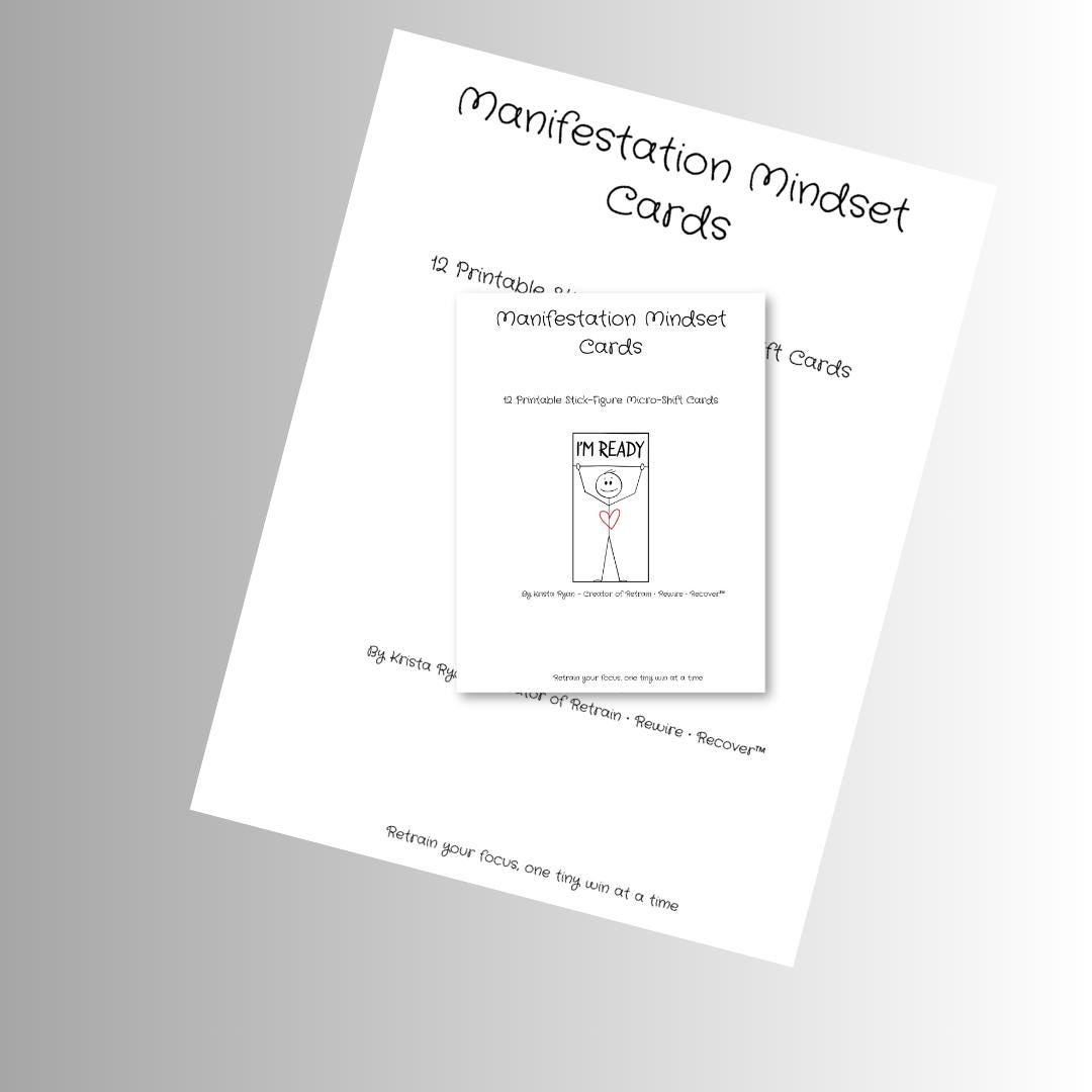 Manifestation Mindset Cards | Stick-figure Motivation Deck | Micro-wins ...