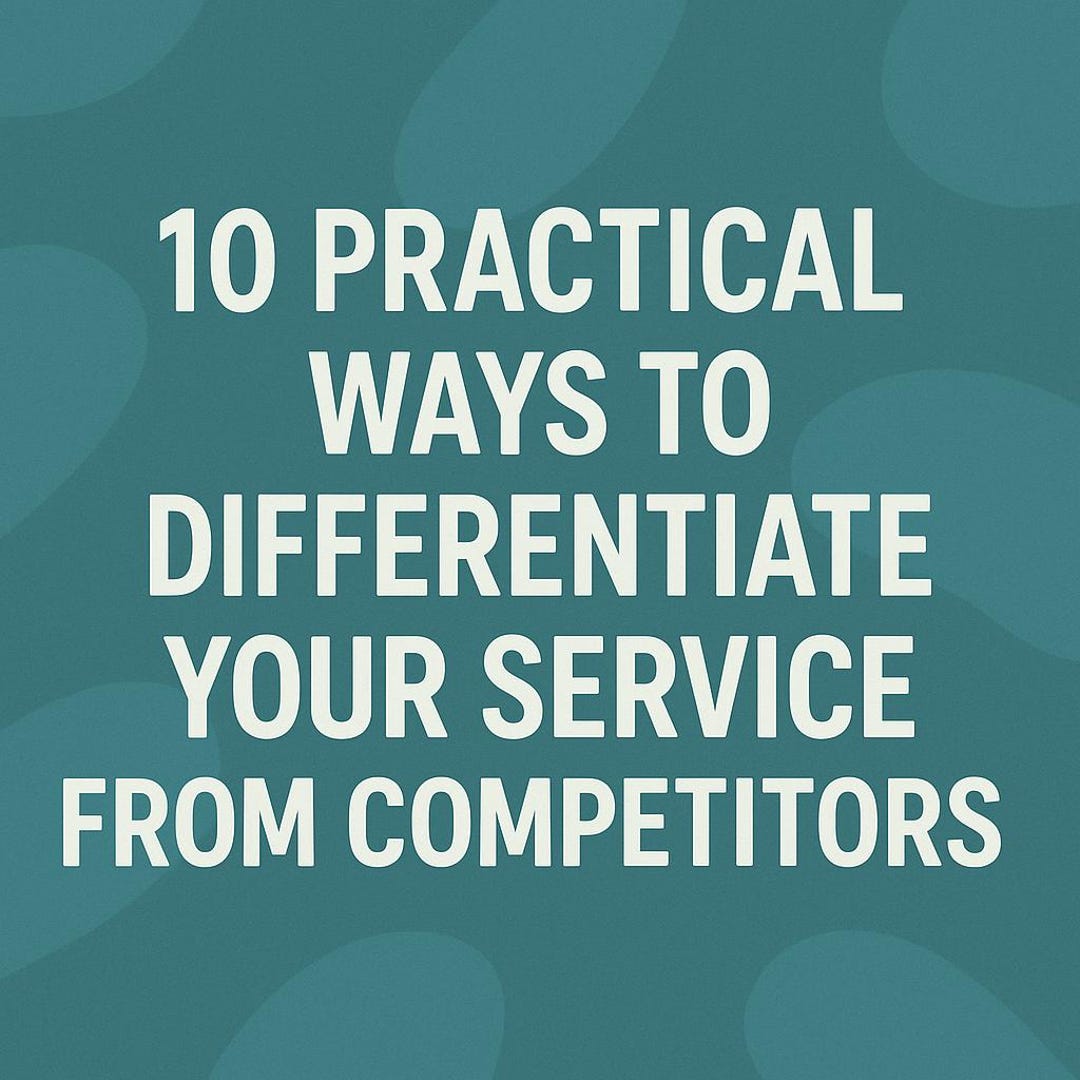 10 Practical Ways to Differentiate Your Service From Competitors. - Etsy