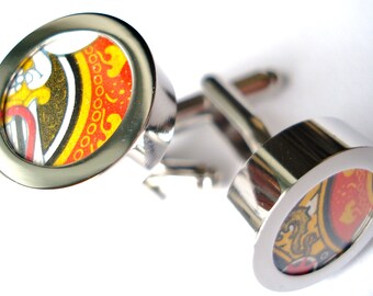 Card cufflinks | Etsy