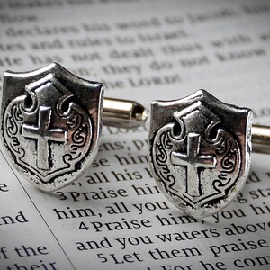 Cross and Shield Cufflinks Express Yourself - Etsy