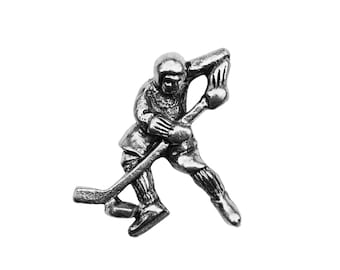 Hockey Pin. Ice Hockey Pin. Wood Tie Pin. Wood Lapel Pin. Tie Pin ...