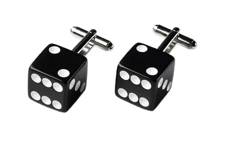 Customizable Black Dice Cufflinks Choose Your Numbers | Etsy