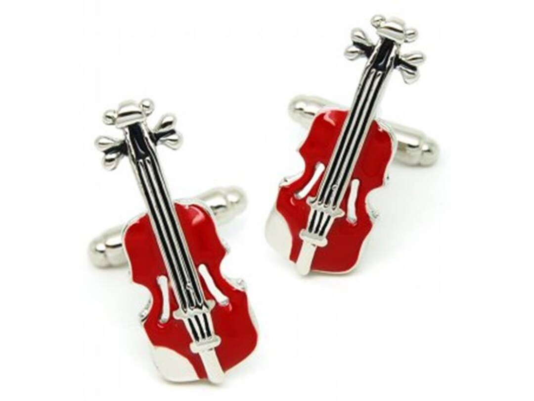 Red Violin Cufflinks Express Yourself - Etsy