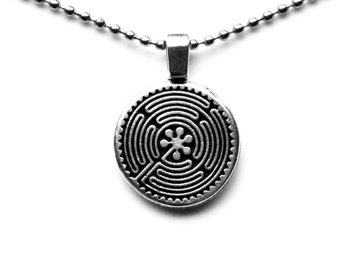 Celtic Labyrinth Pendant Necklace With Adjustable Chain - Etsy