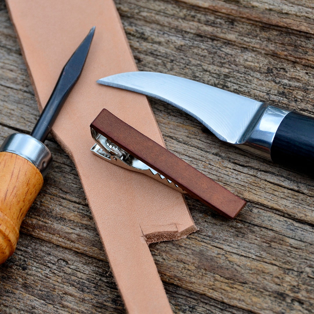 Customizable Leather Tie Clip 23 Color Choices Express Yourself - Etsy