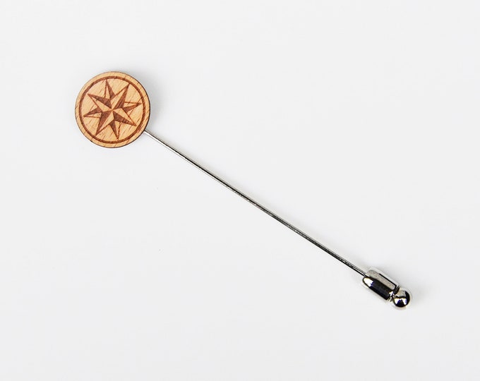 Laser Etched Wood Stick Pin 16 Choices - Etsy