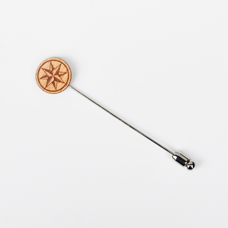 Laser Etched Wood Stick Pin 16 Choices Express Yourself - Etsy