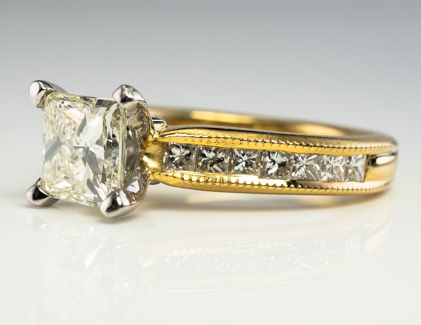 Diamond Ring 19K Gold Band Vintage by Scott Kay Engagement | Etsy