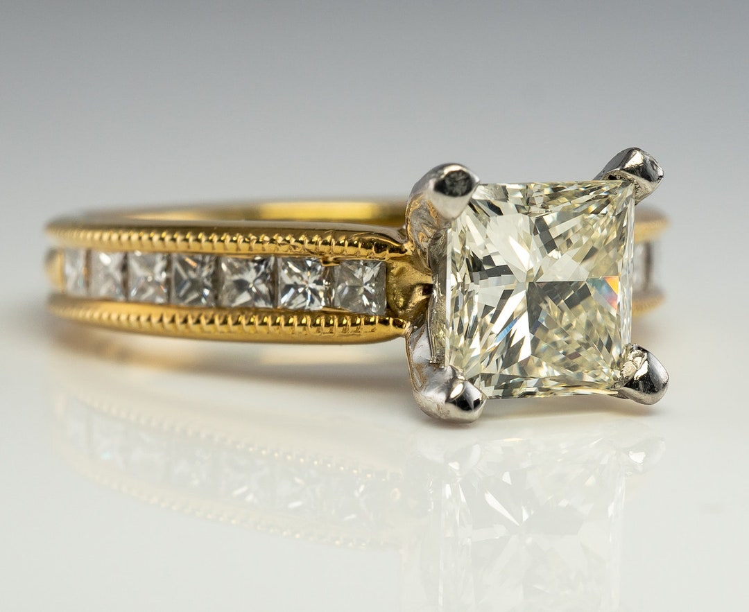 Diamond Ring, 19K Gold Band, Vintage by Scott Kay, Engagement - Etsy