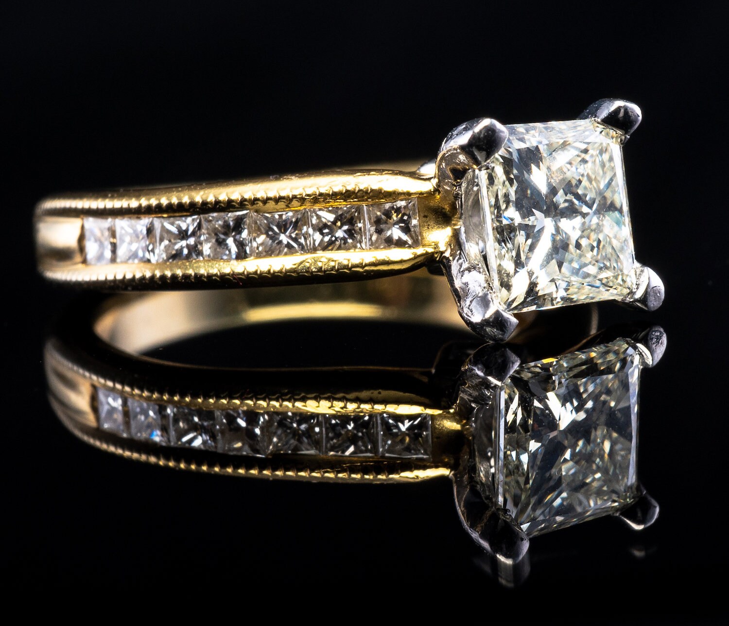 Diamond Ring 19K Gold Band Vintage by Scott Kay Engagement | Etsy