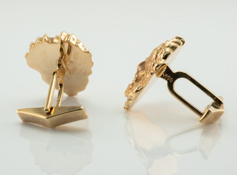 Diamond Cufflinks, Vintage 14K Gold, Greek Mythology Diety Face - Etsy
