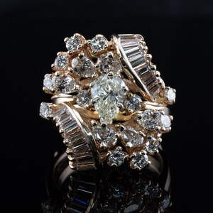 Diamond Ring, 14K Gold Guard Cage Set, Engagement Wedding - Etsy