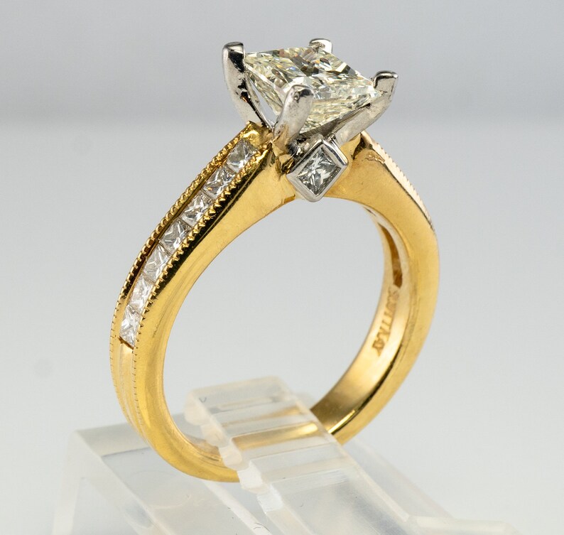 Diamond Ring 19K Gold Band Vintage by Scott Kay Engagement - Etsy