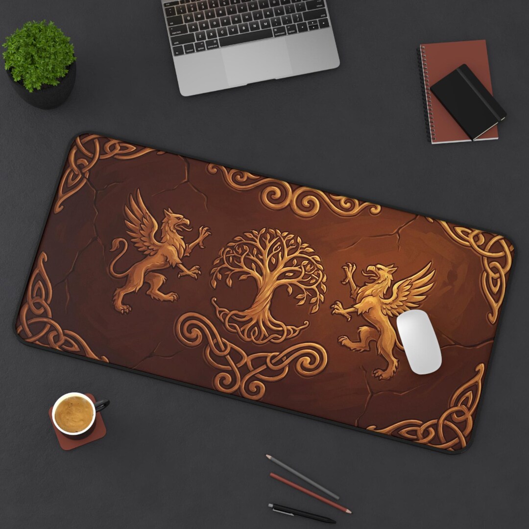 Tree of Life Deskmat, Medieval Heraldic Desk Mat, XL XXL Mousepad - Etsy