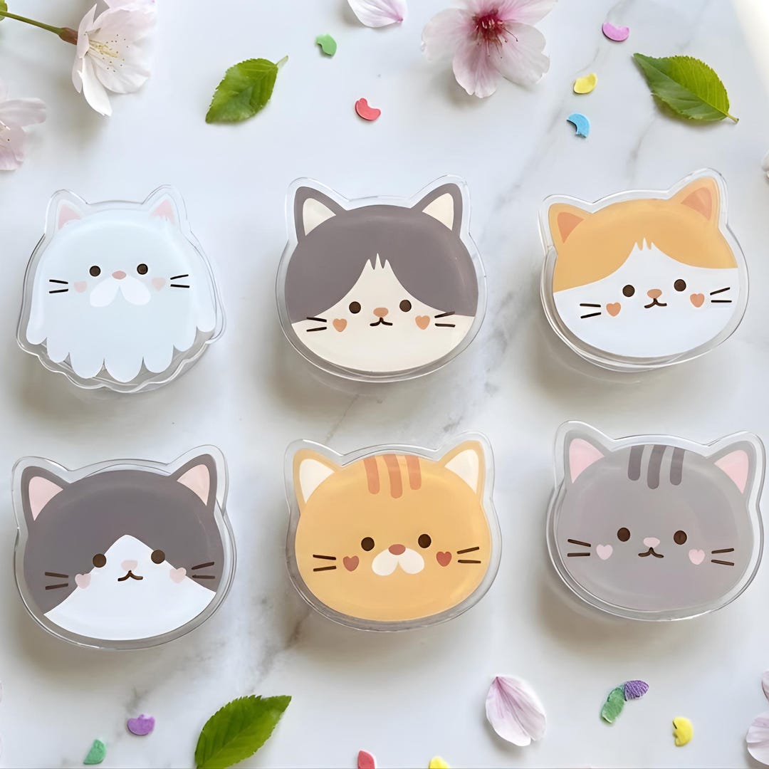 Kawaii Kitty Magsafe Phone Grip: Cute Cat Magnetic Griptok, Fun Phone ...