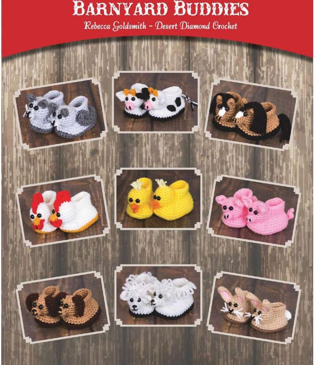 Animal Baby Booties Crochet Pattern PDF, DIY Baby Shoes, Cute Amigurumi ...