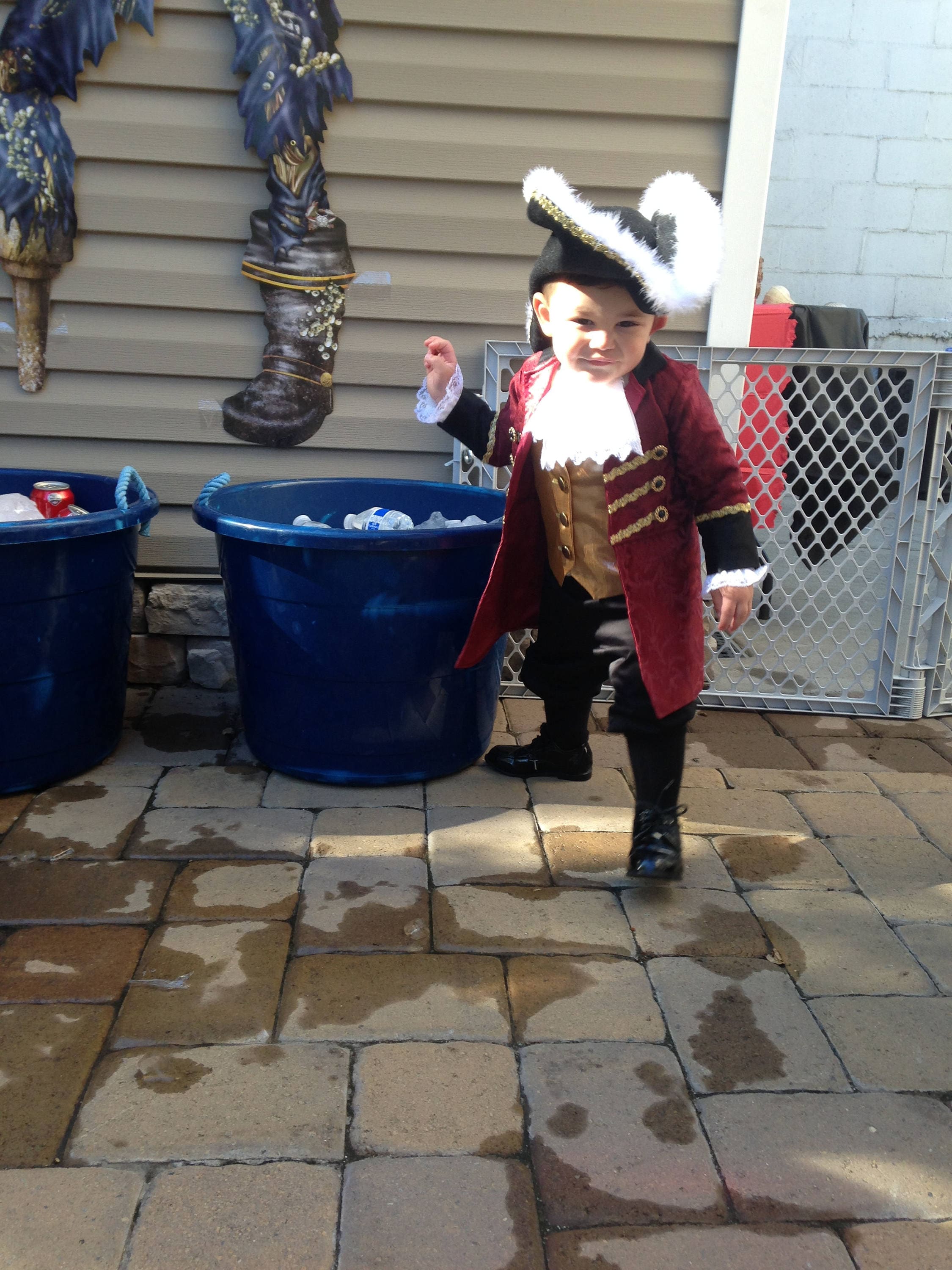 Full Pirate Captain Costume Infants and Toddlers - Jacket With Faux ...