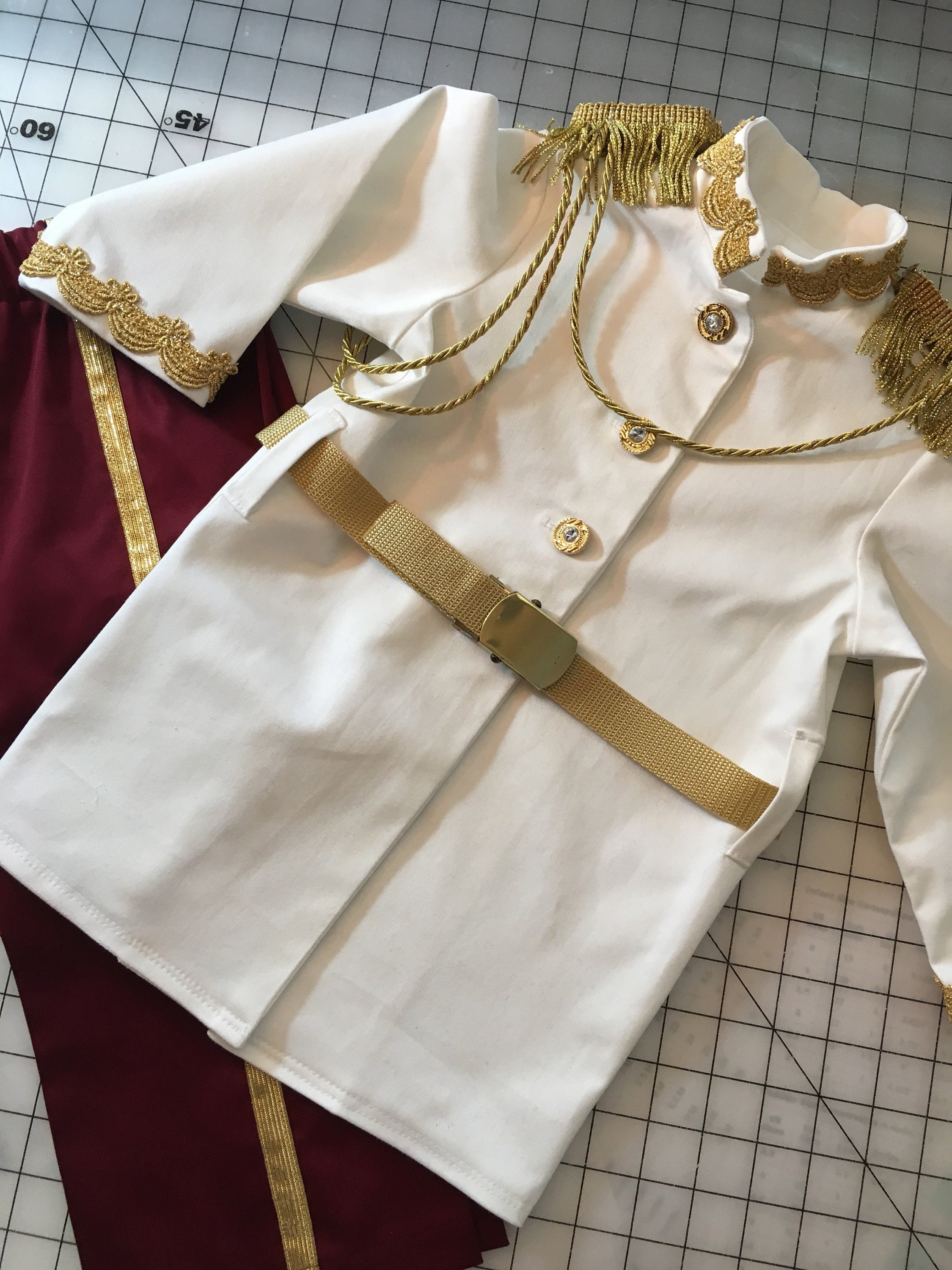 Prince Charming Costume Jacket Pants Belt and Epaulettes | Etsy