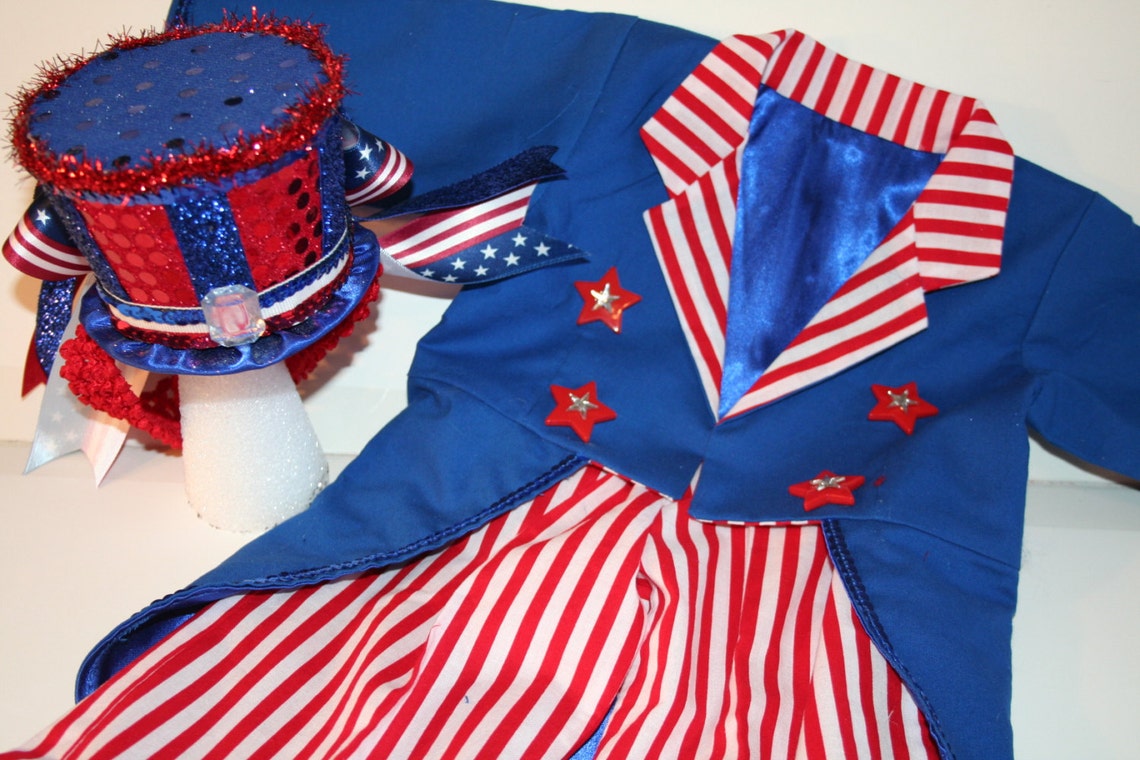Girls or Boys 2 Piece Uncle Sam Outfit Jacket and Pants - Etsy