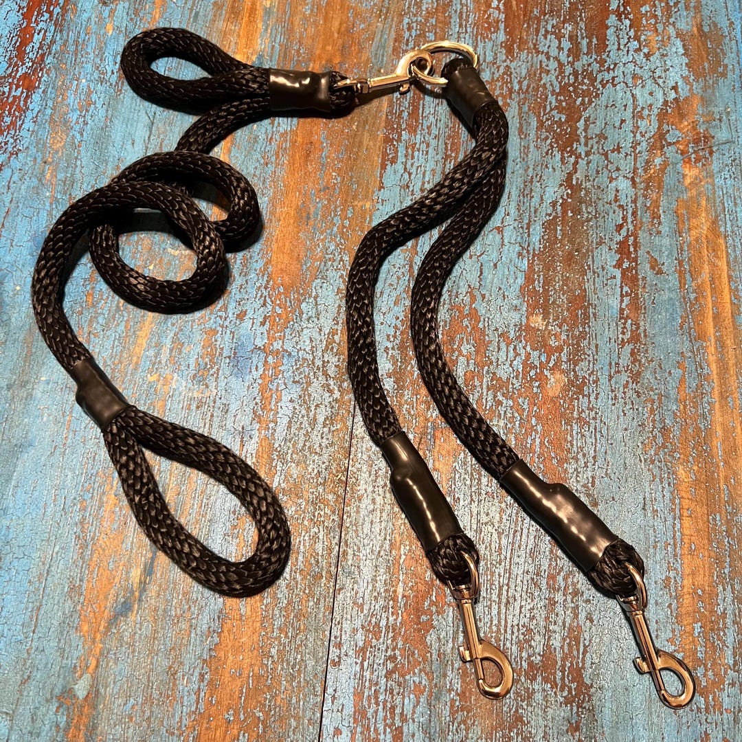 Dog Leash With Traffic Loop and Splitter 58" - Etsy