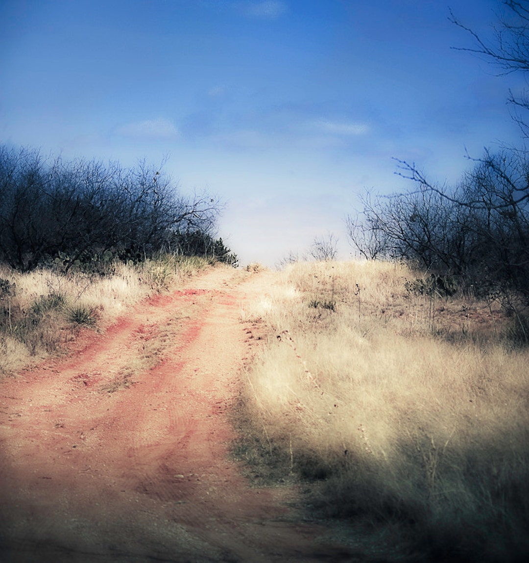 Texas Dirt Road Art Print Rural Country Landscape Wall Hanging - Etsy