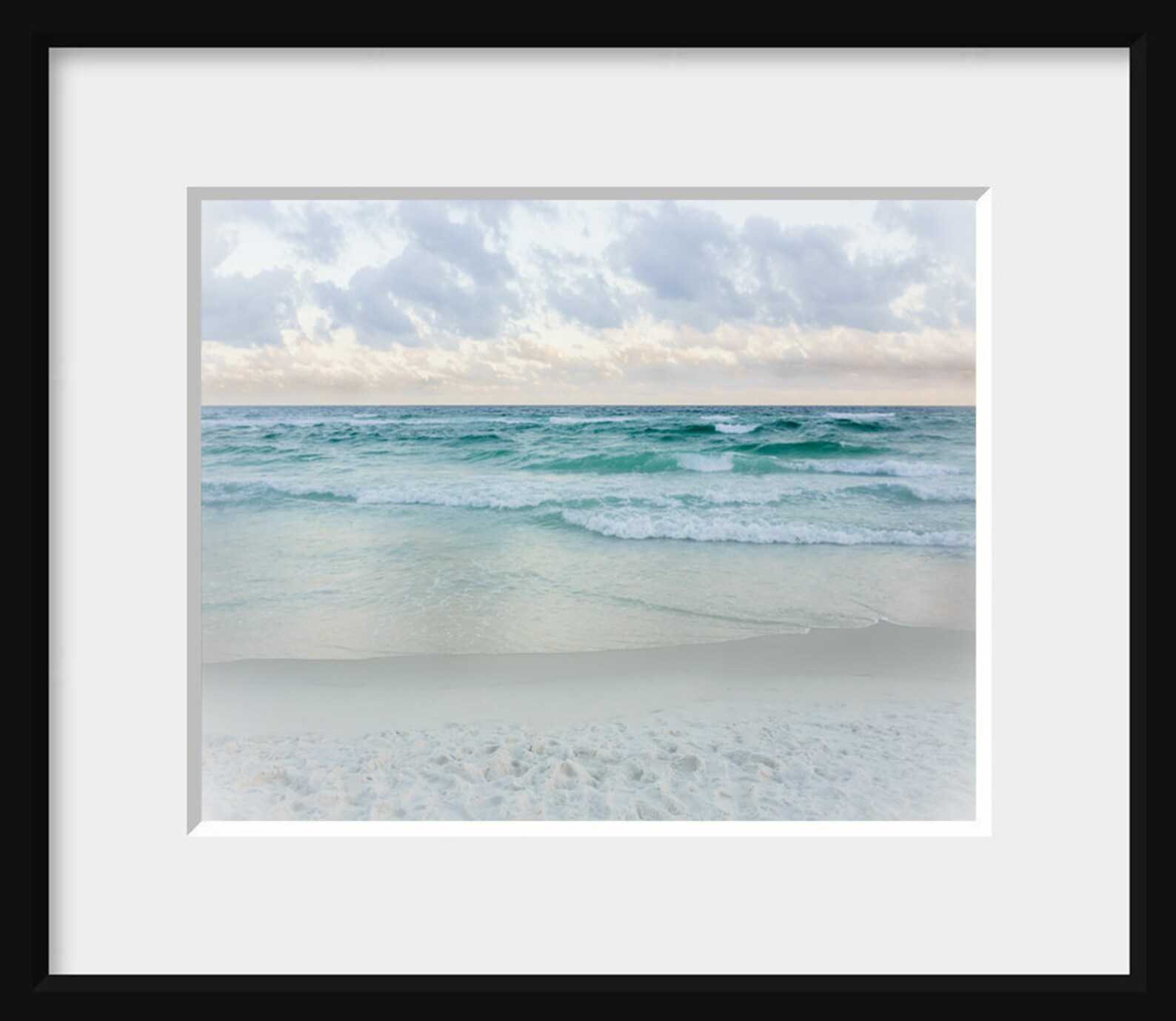 Ocean Photography Beach Photo Powder Blue Beige Waves - Etsy