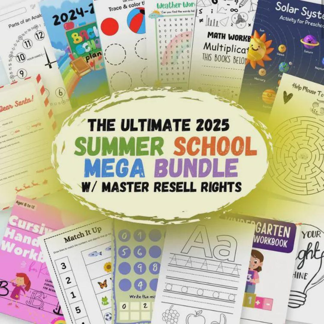 Summer School Mega Bundle | Kids Printable Worksheets | Preschool ...