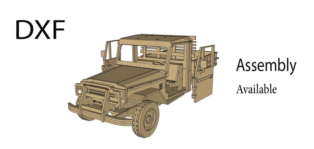 Laser Cut Wooden Car DXF 4x4 off Road Vehicle | CNC Laser File - Etsy